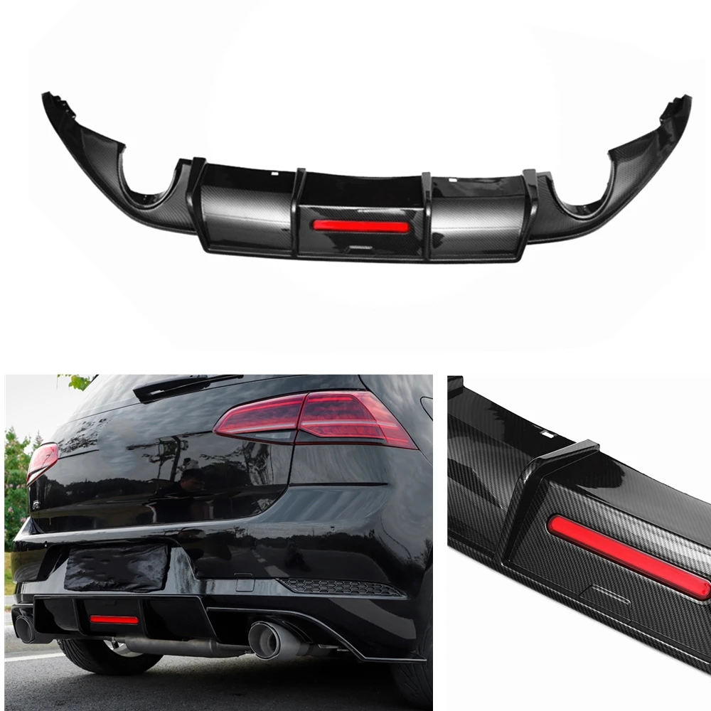 Car Rear Diffuser Bumper Lip Boot Exhaust Spoiler Plate Splitter Auto ...