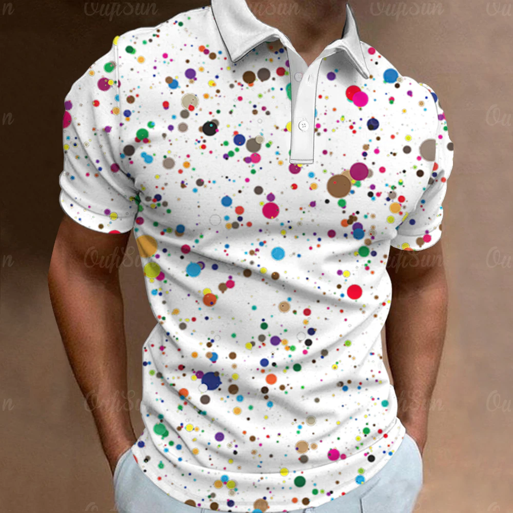 Polo-con-estampado-de-grafiti-en-3d-para-hombre-camisa-con-solapa-Tops ...