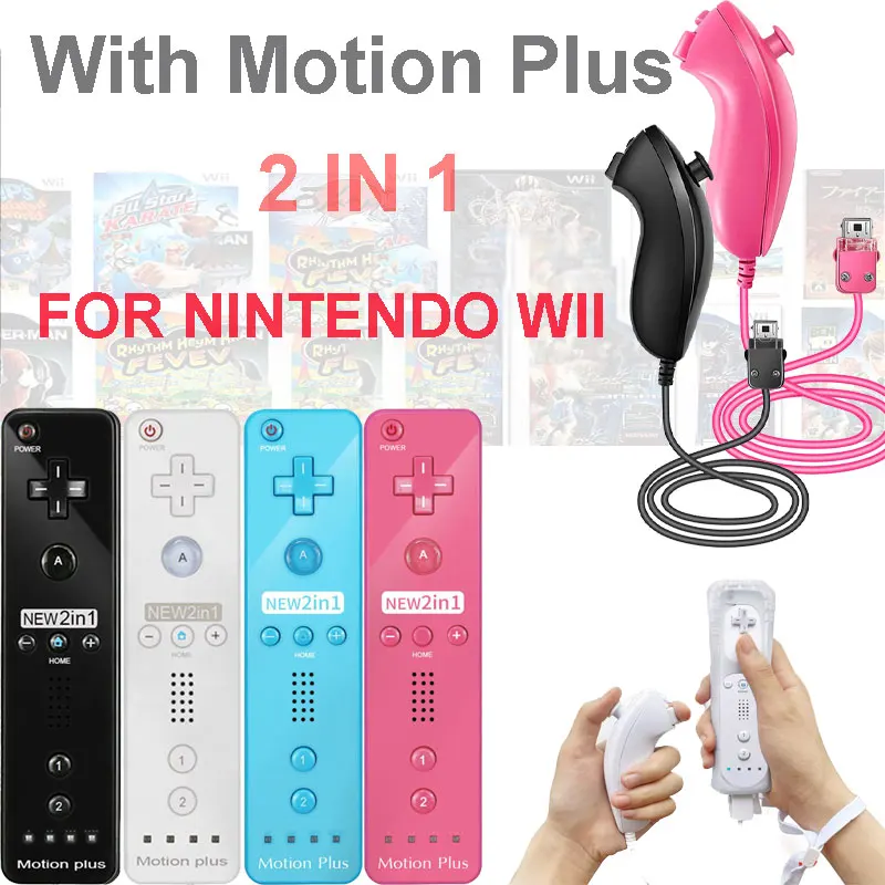 Mando-inal-mbrico-con-Bluetooth-para-Nintendo-Wii-mando-Nunchuk-2-en-1 ...