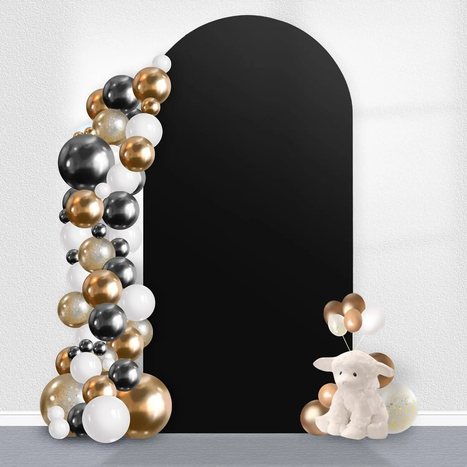 Arch-Backdrop-Cover-4FT-Wedding-Arch-Covers-Stretchy-Black-Arch ...