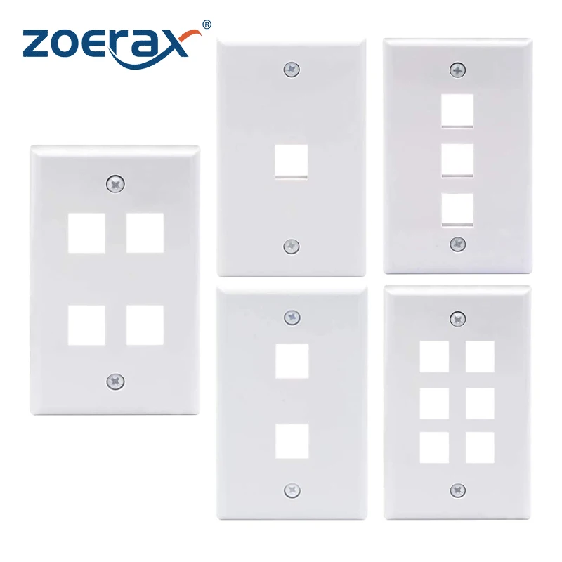 ZoeRax-Keystone-Jack-Wall-Plate-USA-Faceplate-Low-Profile-Ethernet ...