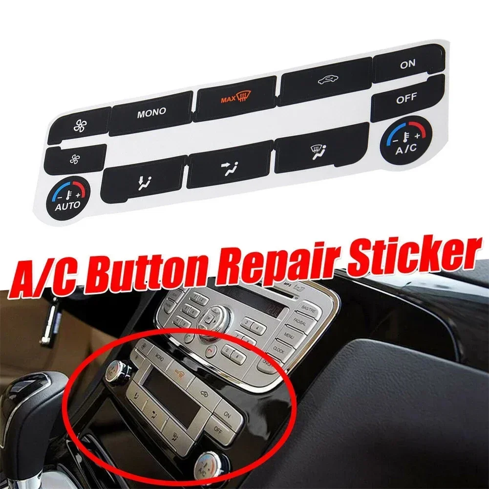 A/C Climate Control Button Repair Decals Stickers Black Air ...