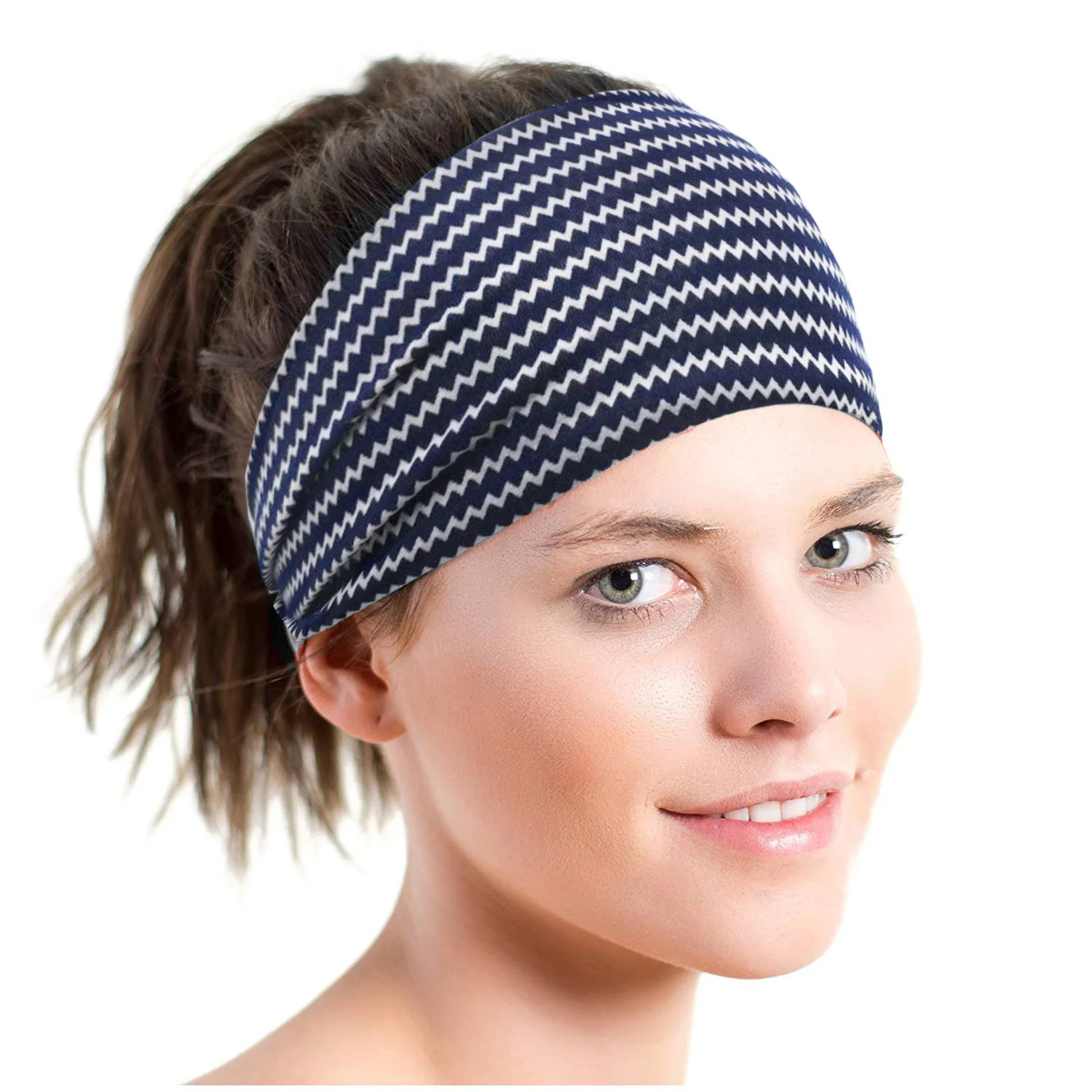 Boho Soft Cotton Hair Band Bandanas Fashion Wide Stretch Headband ...