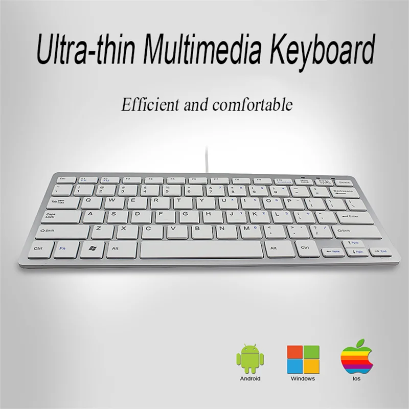 Mini-Slim-Wired-Keyboard-Usb-Cable-Thin-Keypad-Ergonomic-Portable ...
