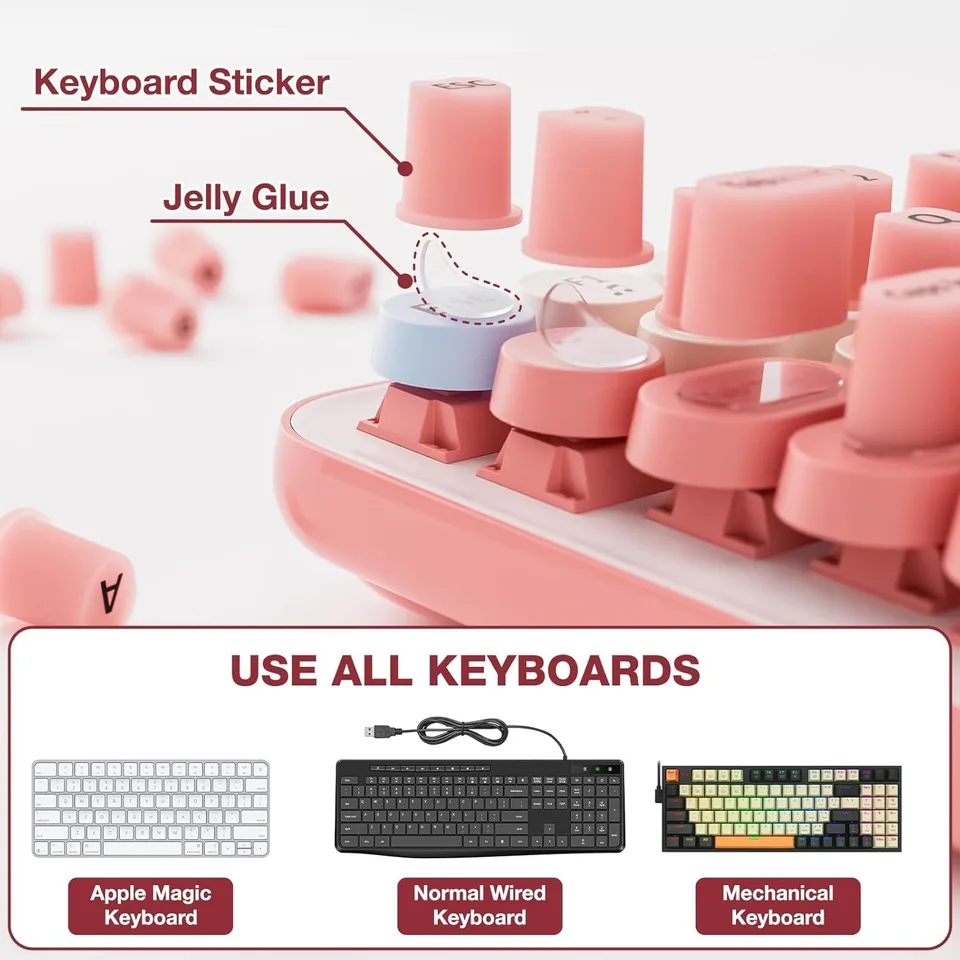 Raised Silicone Key Covers Raised Keyboard Stickers For Long Nails With ...