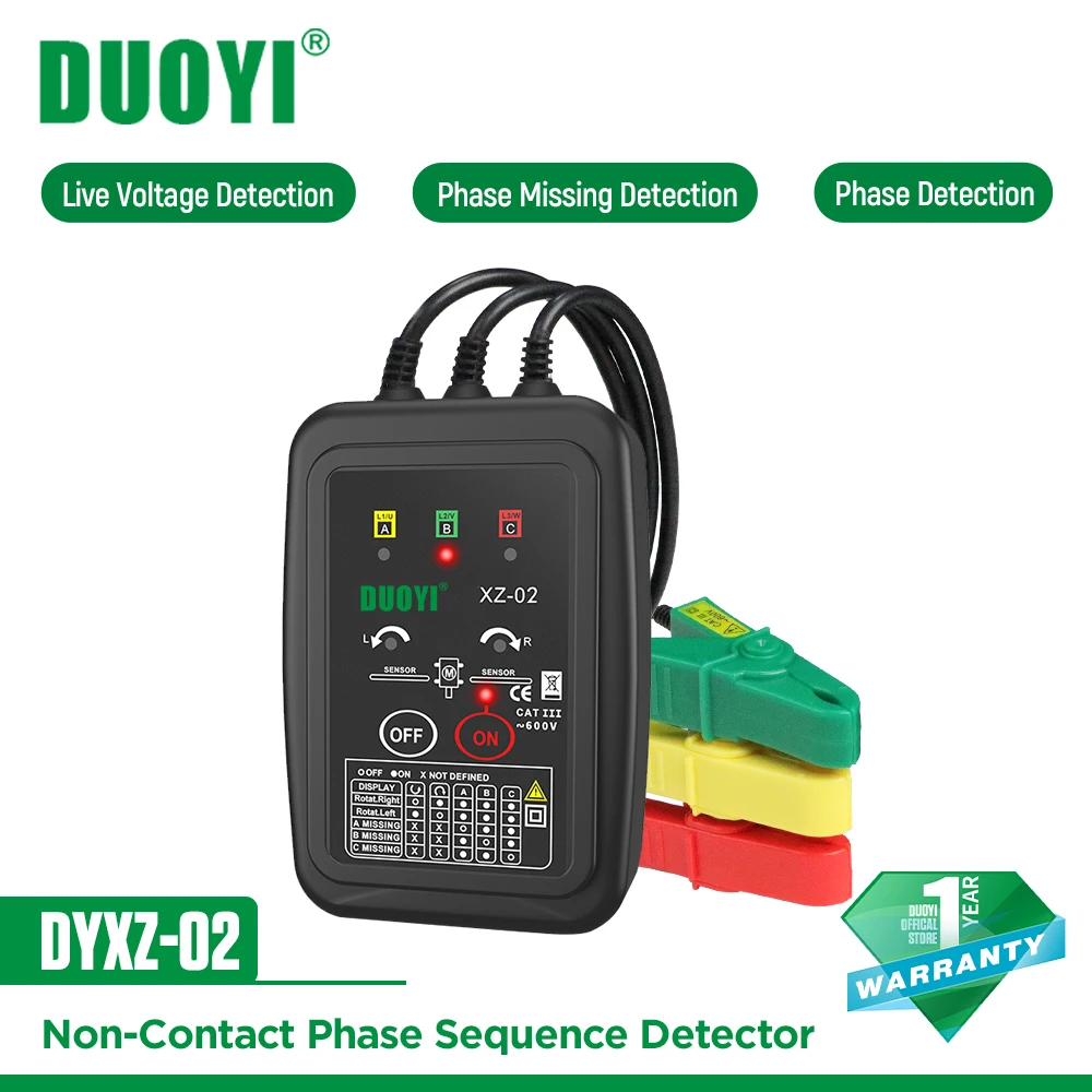 DUOYI-DYXZ-01-DYXZ-02-3-Phase-Detector-Rotation-tester-Non-Contact ...