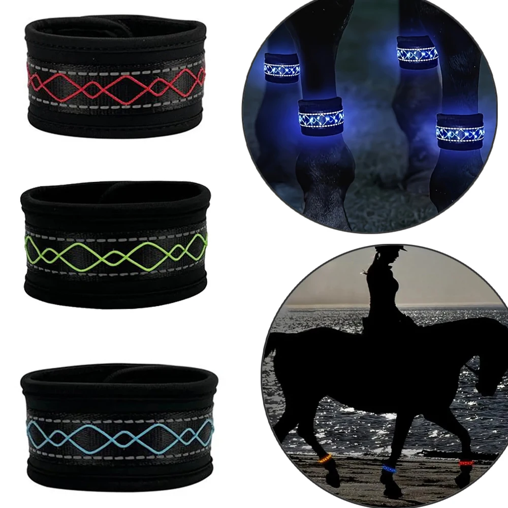 LED-Luminous-Horse-Leg-Strap-High-Visibility-Reflective-Belt-Legging ...