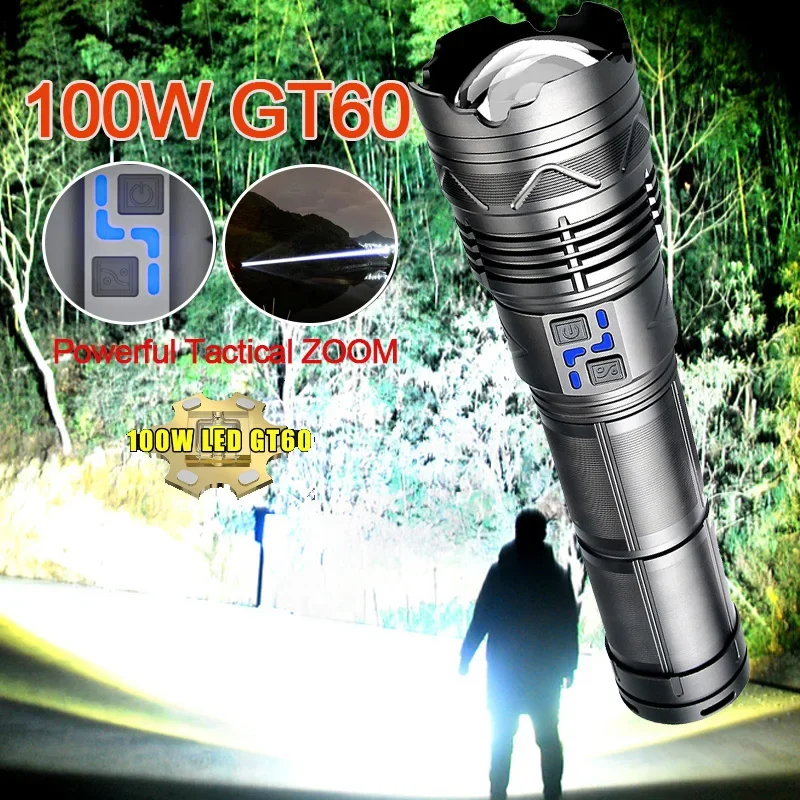 High-Power-Tactical-Rechargeable-led-flashlight-long-range-very ...