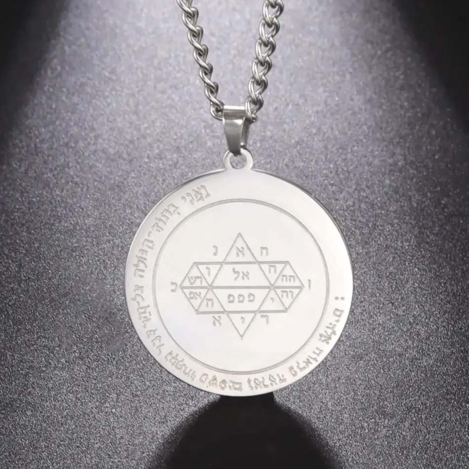 Dawapara-Talisman-of-Protection-Good-Luck-Wealth-Seal-of-Solomon-Stainless-Steel-Necklaces ...