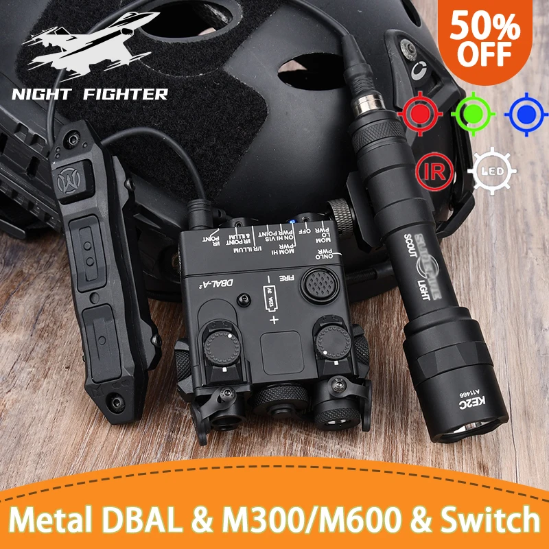 Tactical-Metal-DBAL-A2-IR-Indicator-Red-Blue-Green-Surefir-M300-M600 ...