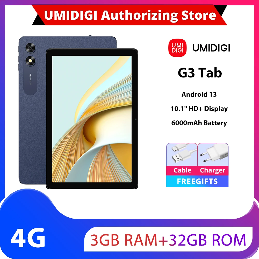 【World Premiere】UMIDIGI G3 Tab 3GB+32GB Tablet Android 10.1'' HD+ ...