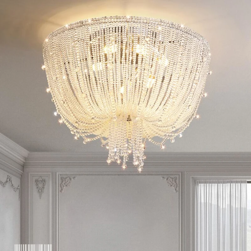 French Crystal Chandelier Bedroom Ceiling Decorative Lighting Luxury ...
