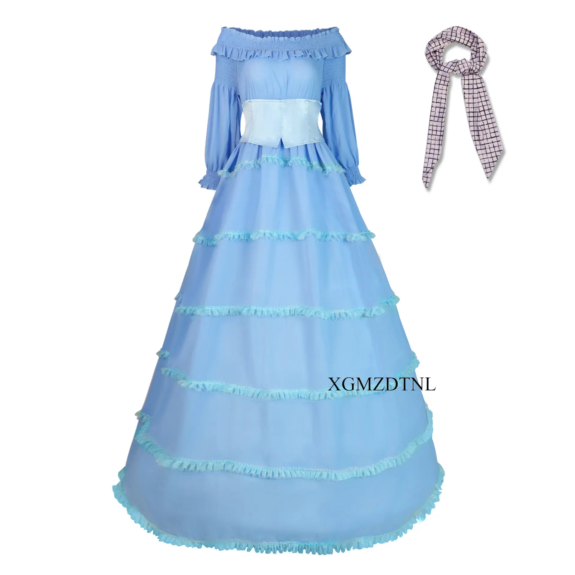 2023-New-Movie-Ariel-The-Mermaid-Dress-Retro-Blue-Long-Dress-Cos-Stage ...