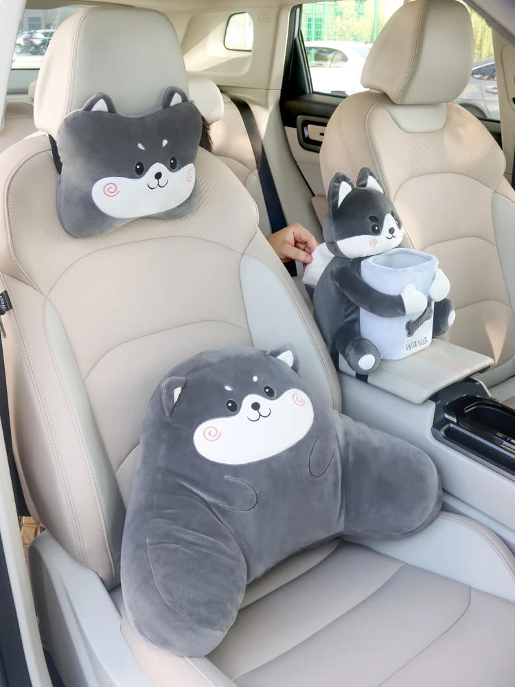 Plush-Anime-Cute-Car-Waist-Pillow-Creative-Car-Headrest-Neck-Protection ...