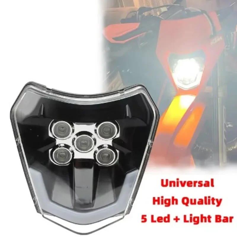 For-KTM-Headlight-Plate-Motorcycle-Accessories-Led-Wick-E-mark-EXC-XC ...