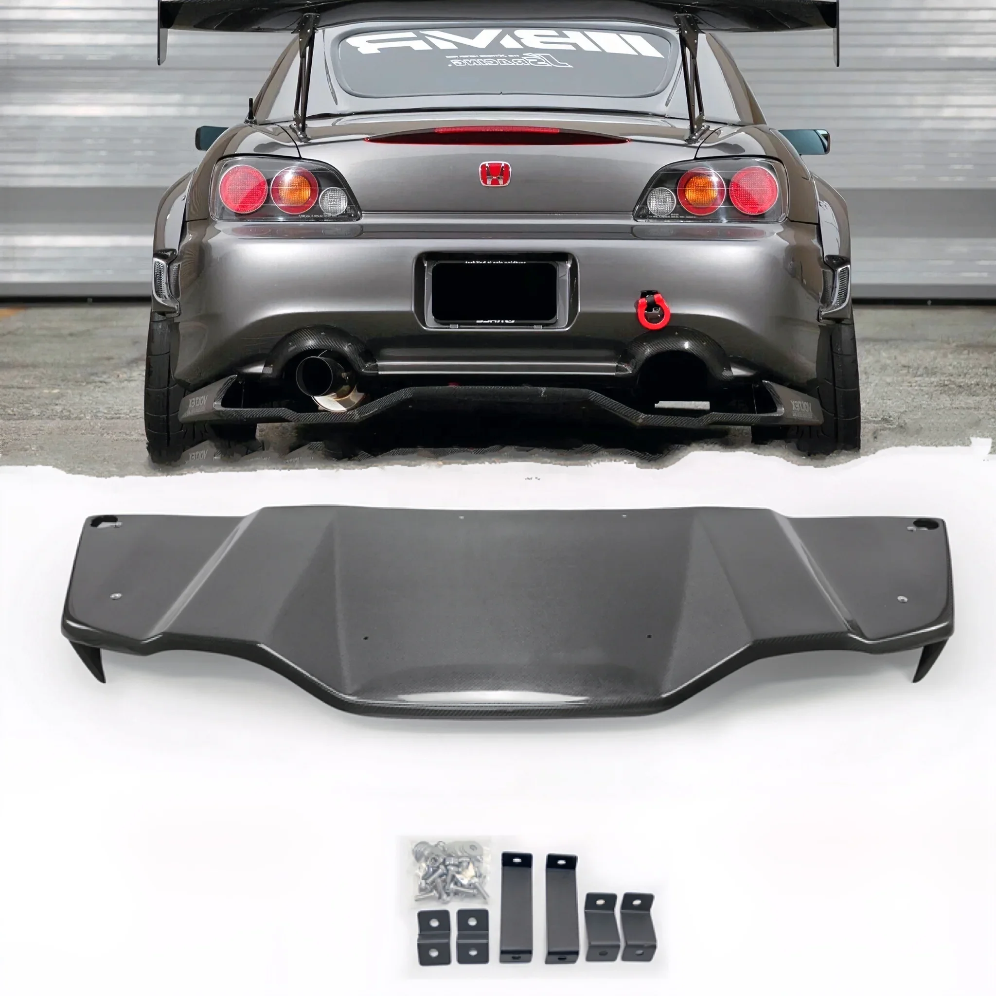 For-Honda-S2000-Carbon-Rear-Diffuser-S2000-VTX-Style-Diffuser-Rear ...