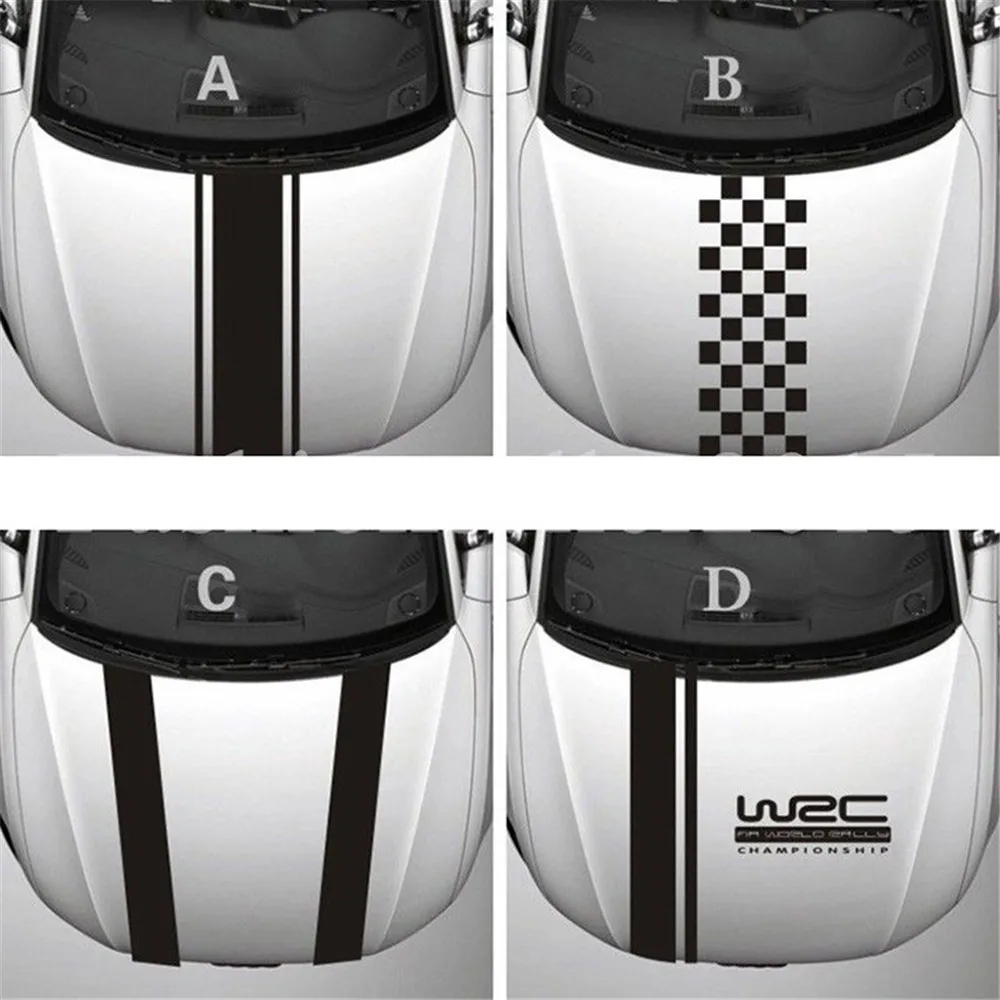 Hood Car Sticker Personalized Stripe Stickers Auto Modified Body ...