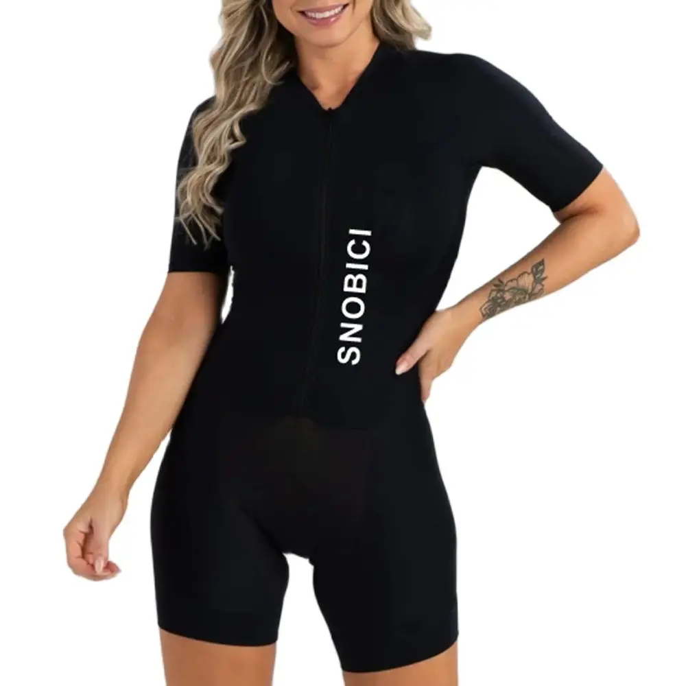 SNOBICI Red/White/Black Women's Cycling Skinsuit Macaquinho Cicllismo ...