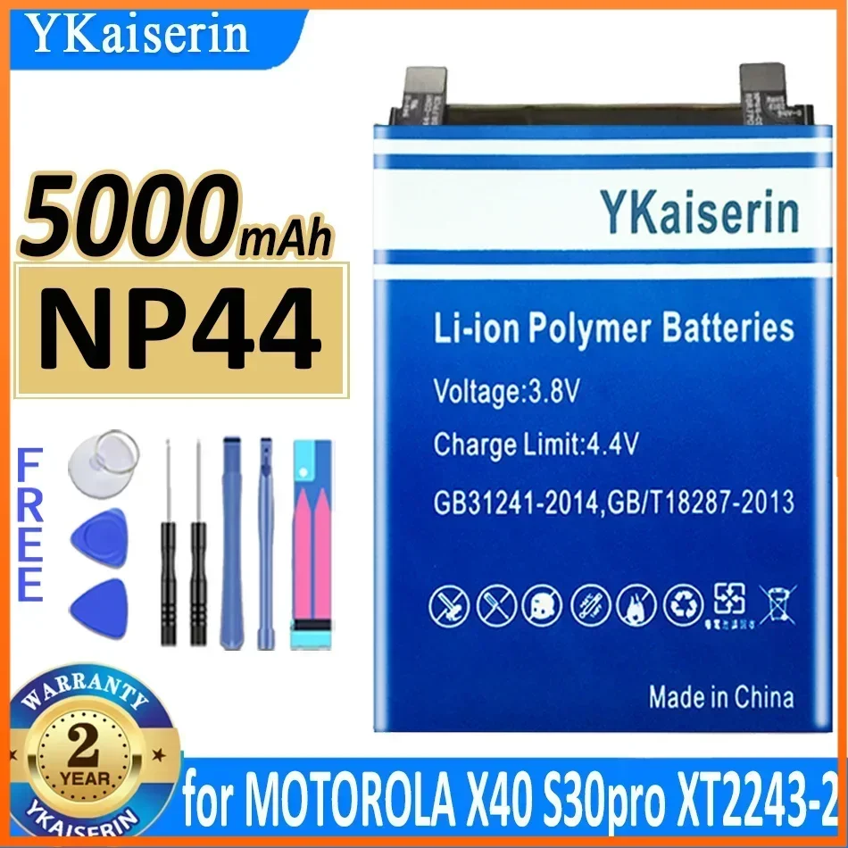 YKaiserin-5000mAh-NP44-Replacement-Battery-for-MOTOROLA-Moto-X40-XT2301 ...