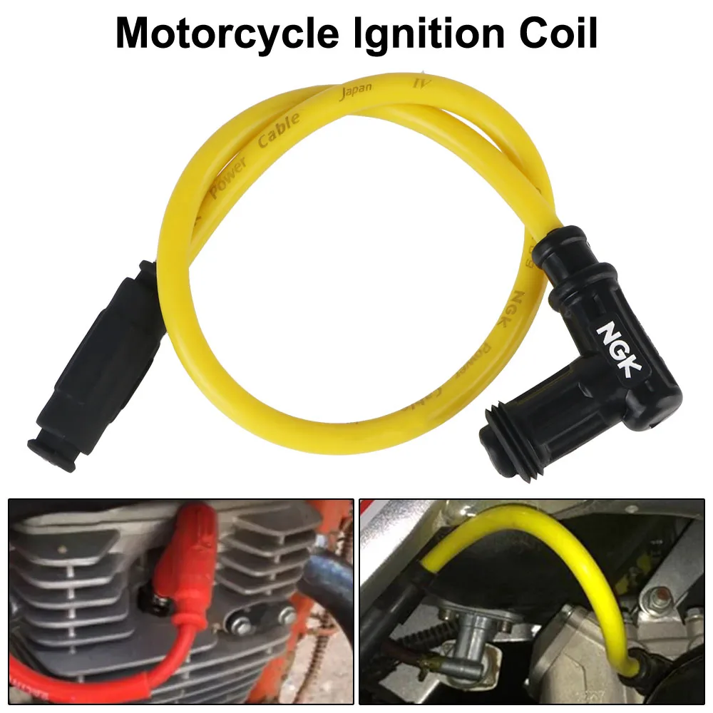 Lridium Cable Motorcycle lgnition Coil Spark Plug Universal For Dirt ...