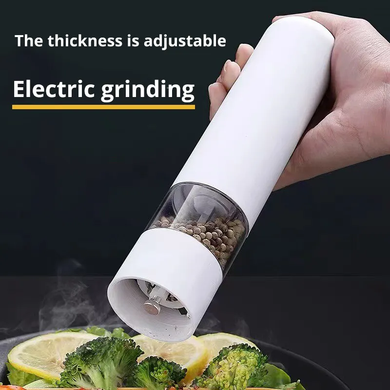1pc-White-Electric-Grinder-Salt-Pepper-Herb-Spice-Grain-Mills-Grinder ...