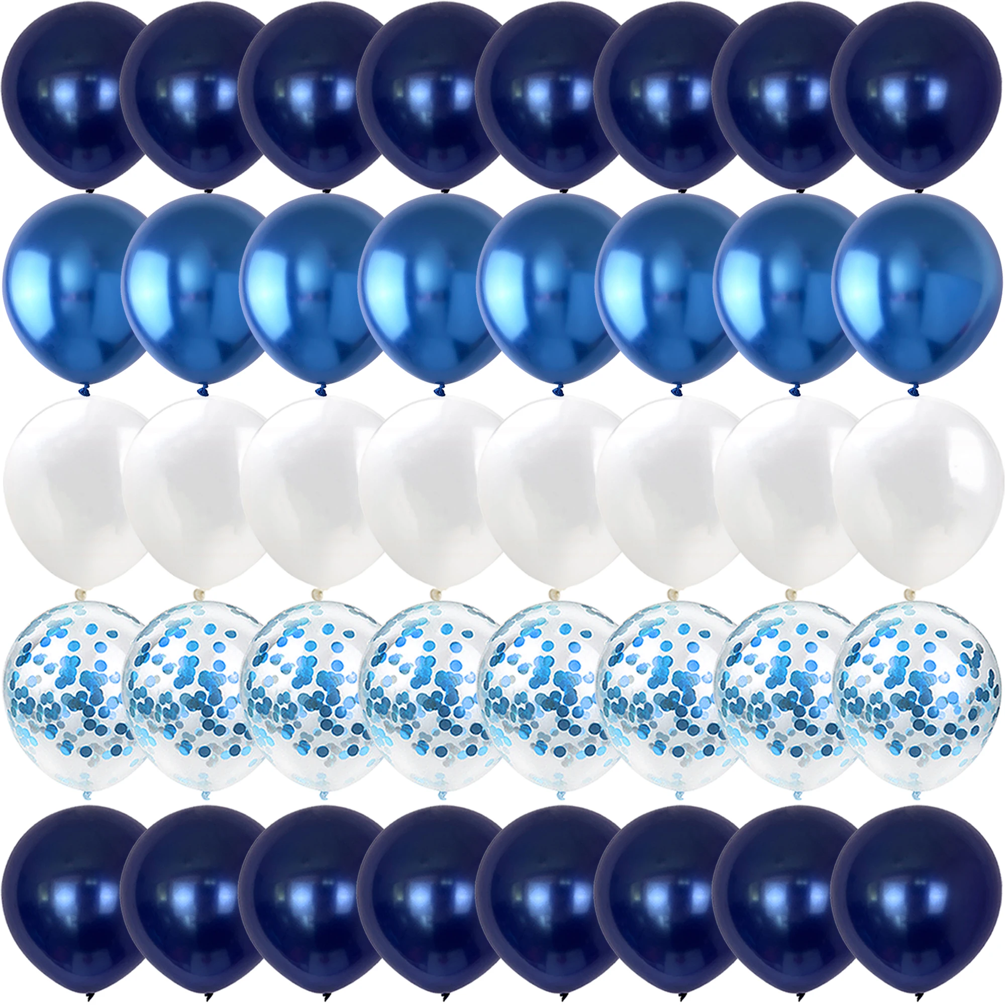 Globos-de-Metal-azul-para-fiestas-paquete-de-40-piezas-de-noche-para ...