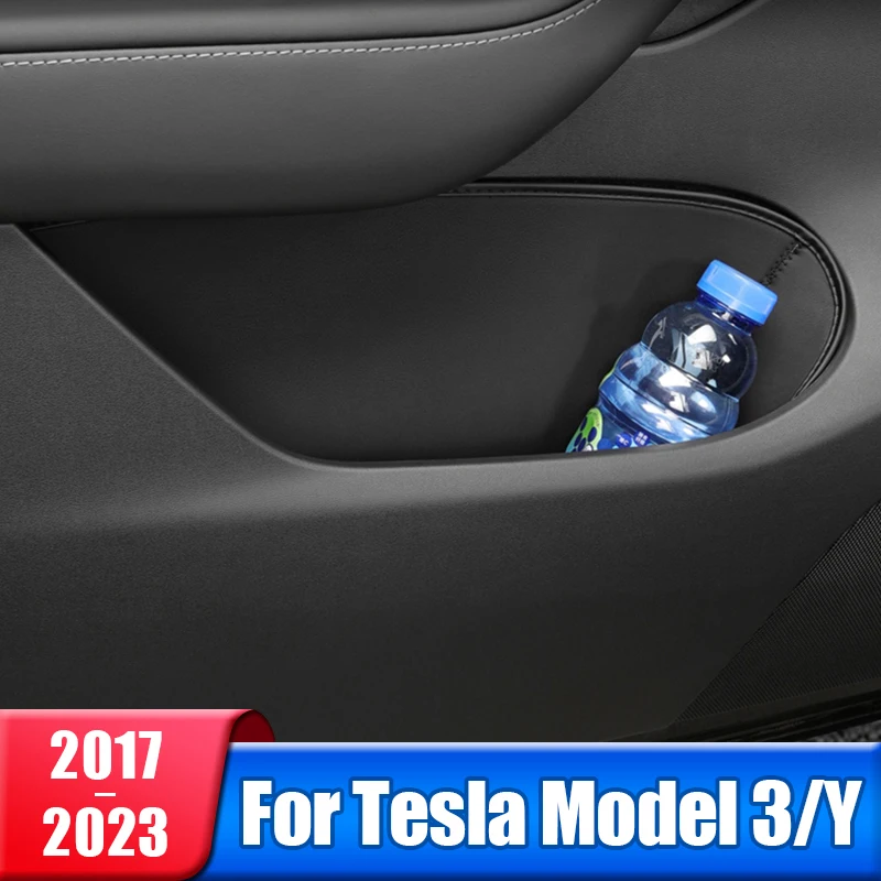 Car-Door-Storage-Box-For-Tesla-Model-3-Y-2017-2021-2022-2023-Leather ...