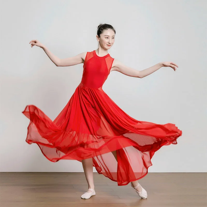 Red Contemporary Dance Costumes