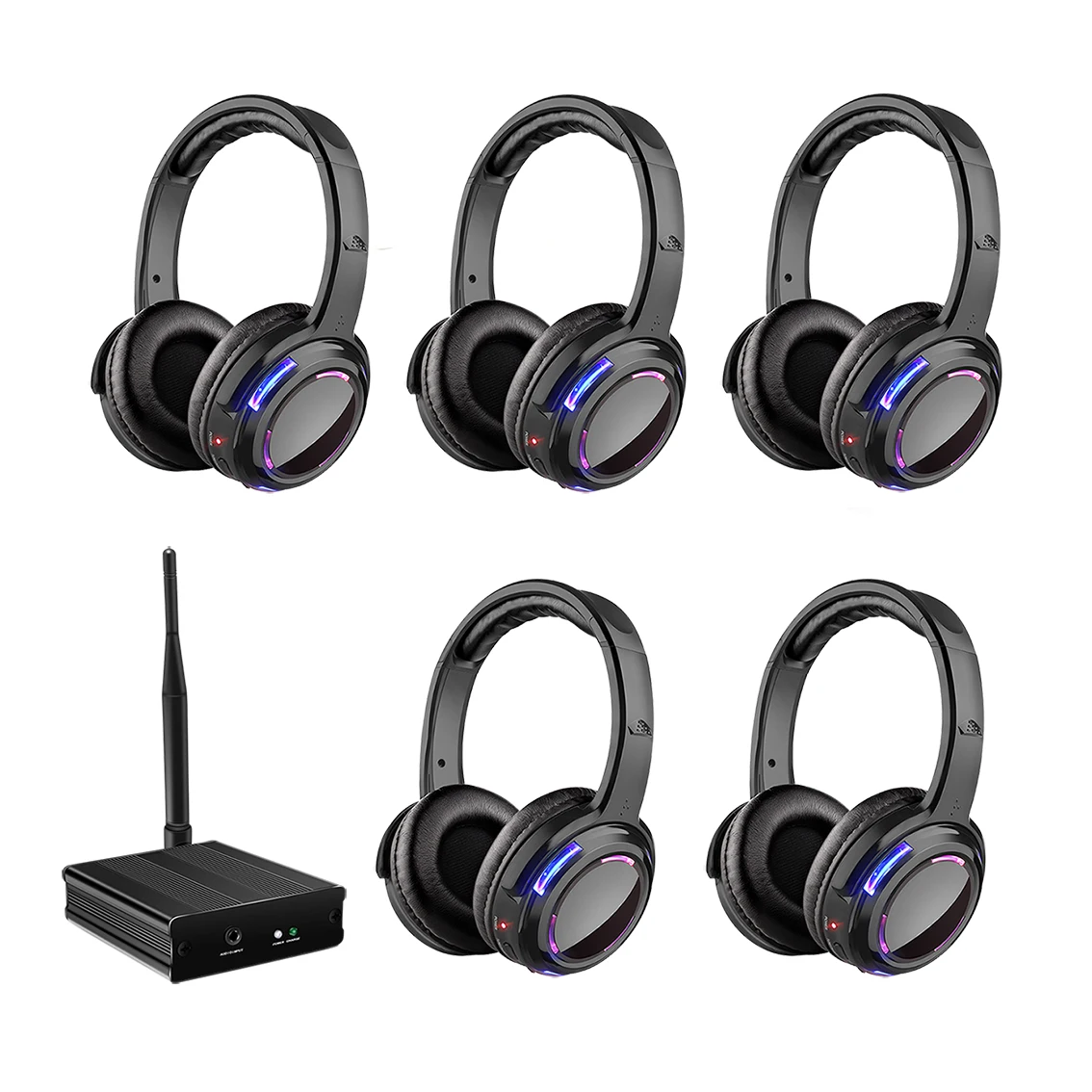 UHF-RF-Silent-Disco-Headphones-Wireless-DJ-Headset-5-Pcs-e-1 ...