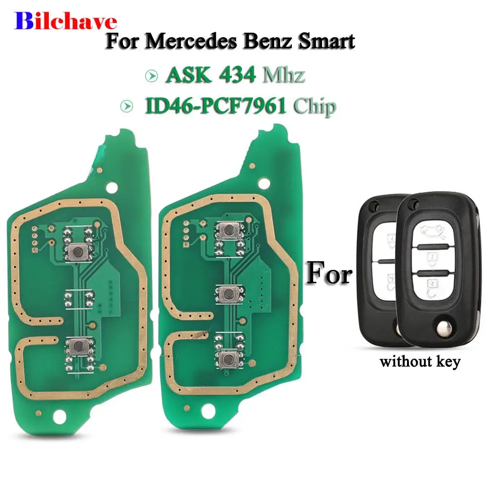 jingyuqin 2/3 Buttons For Mercedes Benz Smart Fortwo 453 Forfour Remote ...