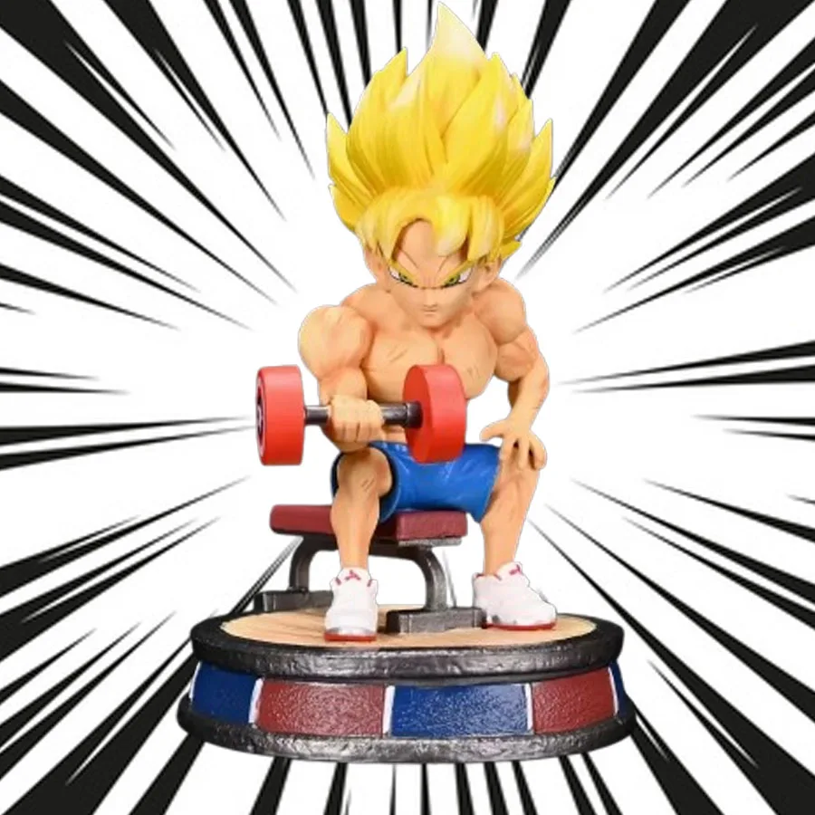 Dragon Ball Son Goku Bodybuilding muscle Lifting dumbbells Ver. PVC ...