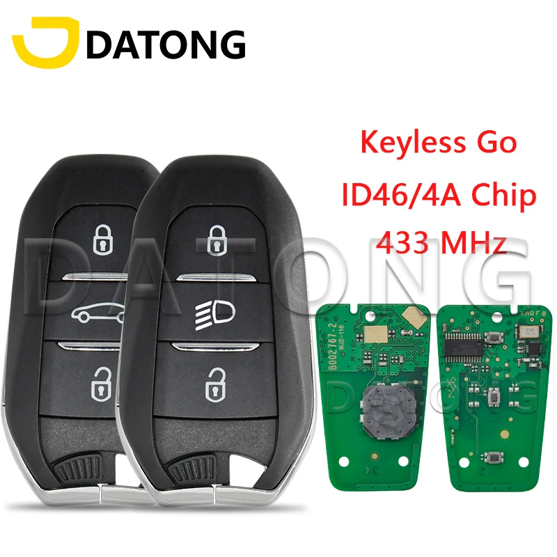 Datong World Car Remote Control Key For Peugeot 208 308 3008 508 5008 ...
