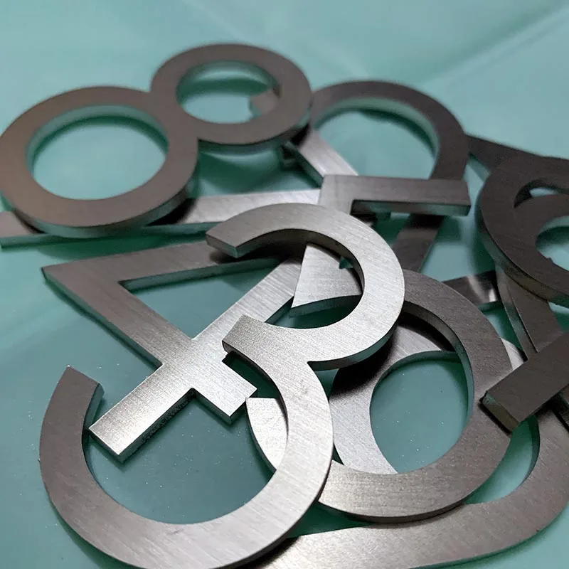 60mm Stainless Steel Self Adhesive House Number Sticker Metal Doorplate ...