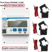 CHINT DDSU666 DTSU666 Single Phase DIN Rail Modbus RS485 Bi-Directional สมาร์ทพลังงาน KWH ไฟฟ้า ...