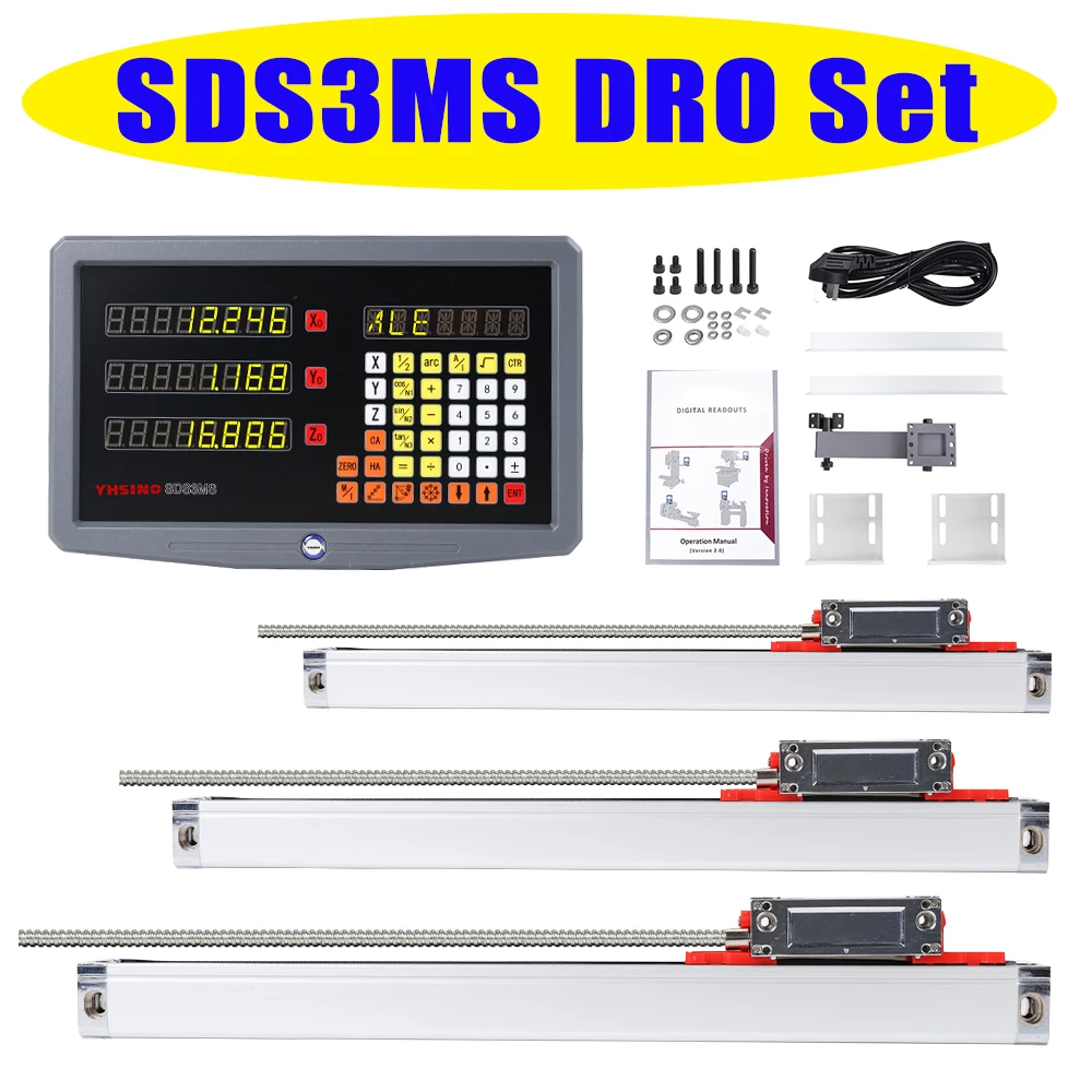 YHSINO-SDS3MS-Dro-Set-KA-300-Linear-Encoder-KA300-5U-5V-TTL-for-Lathe ...