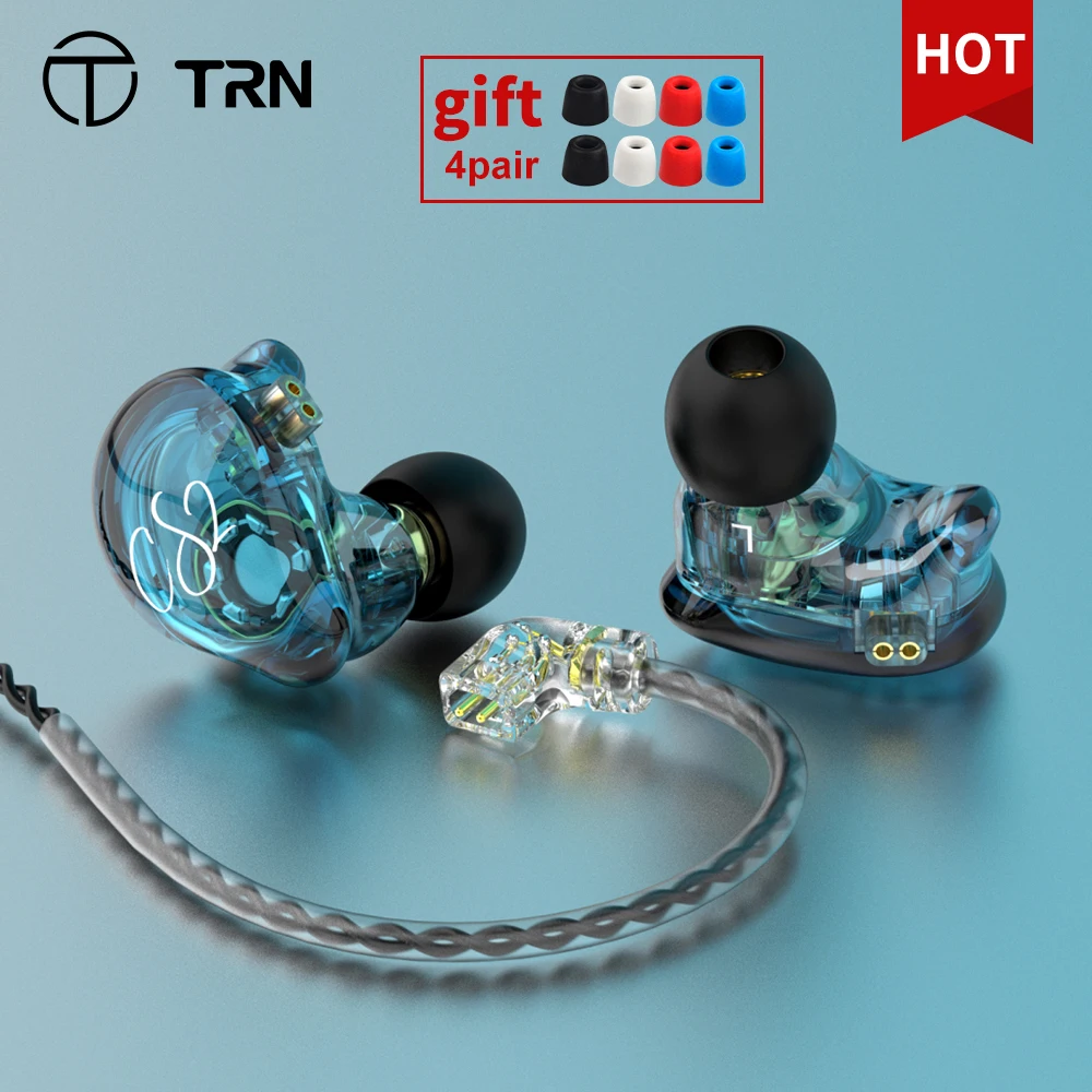TRN-CS2-Hi-FI-Earphones-1DD-Dynamic-HIFI-Bass-Earbuds-Running-Sports ...