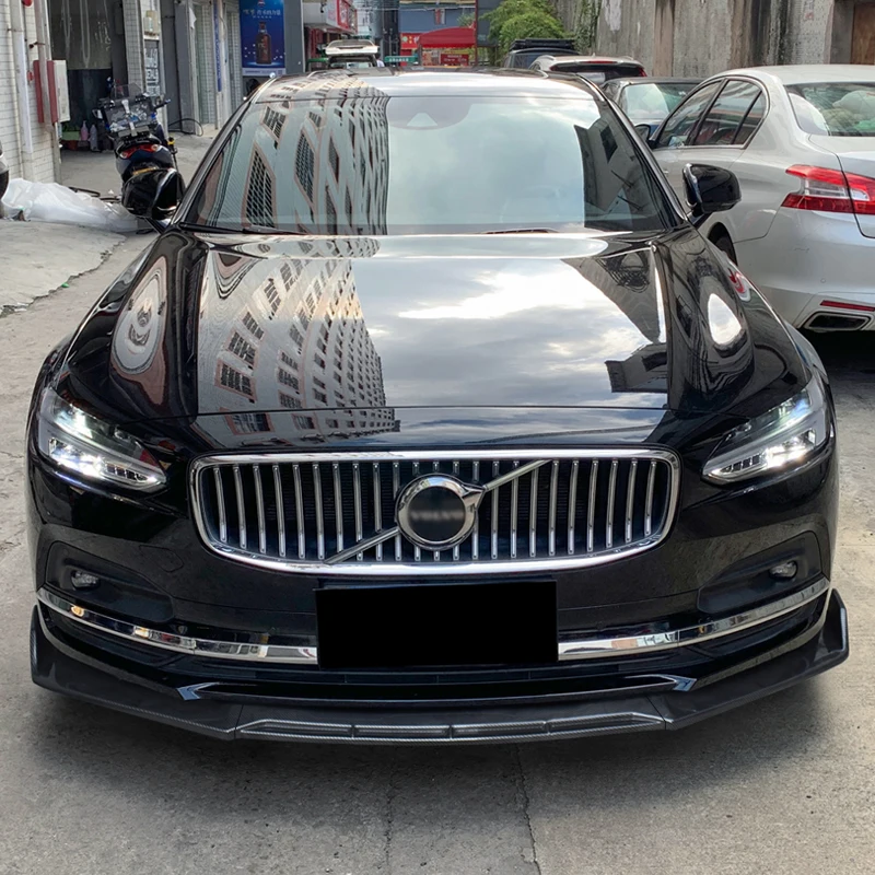 For Volvo S90 2017-2022 Carbon Fiber Look Car Accessories Front Bumper ...