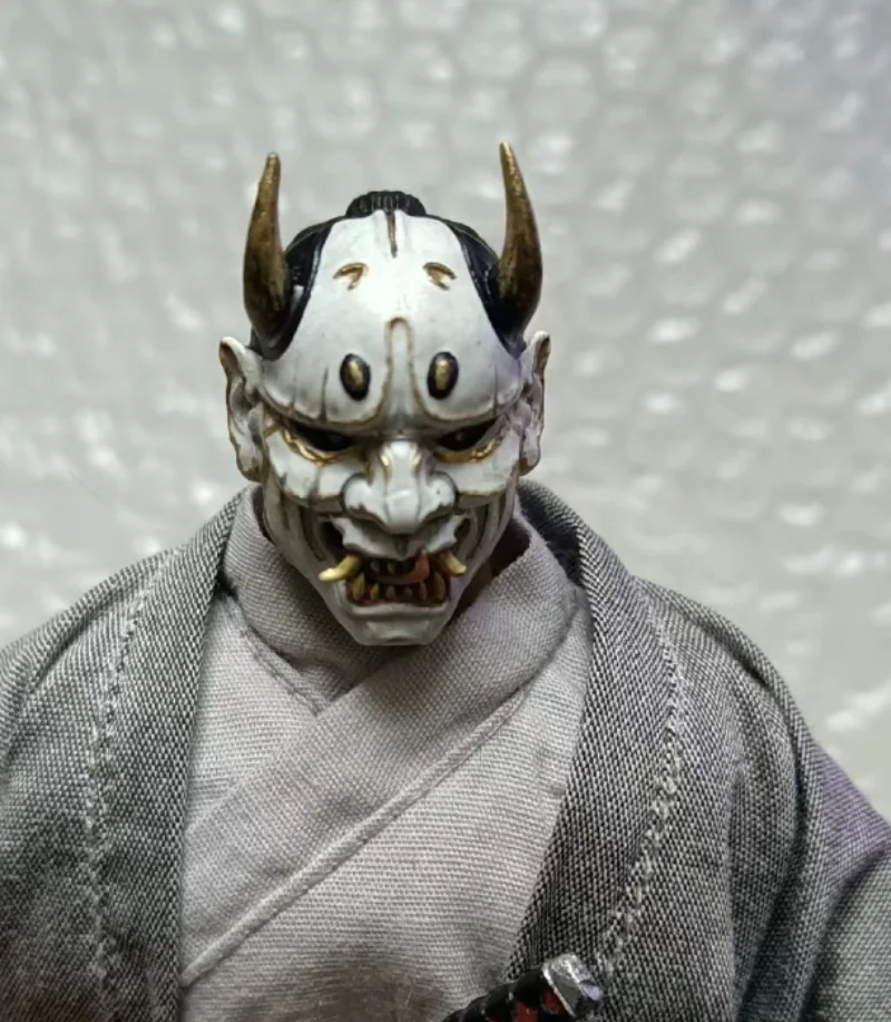 1:12 Scale Soldier White Samurai Mask Model for 6'' Figure - AliExpress 26