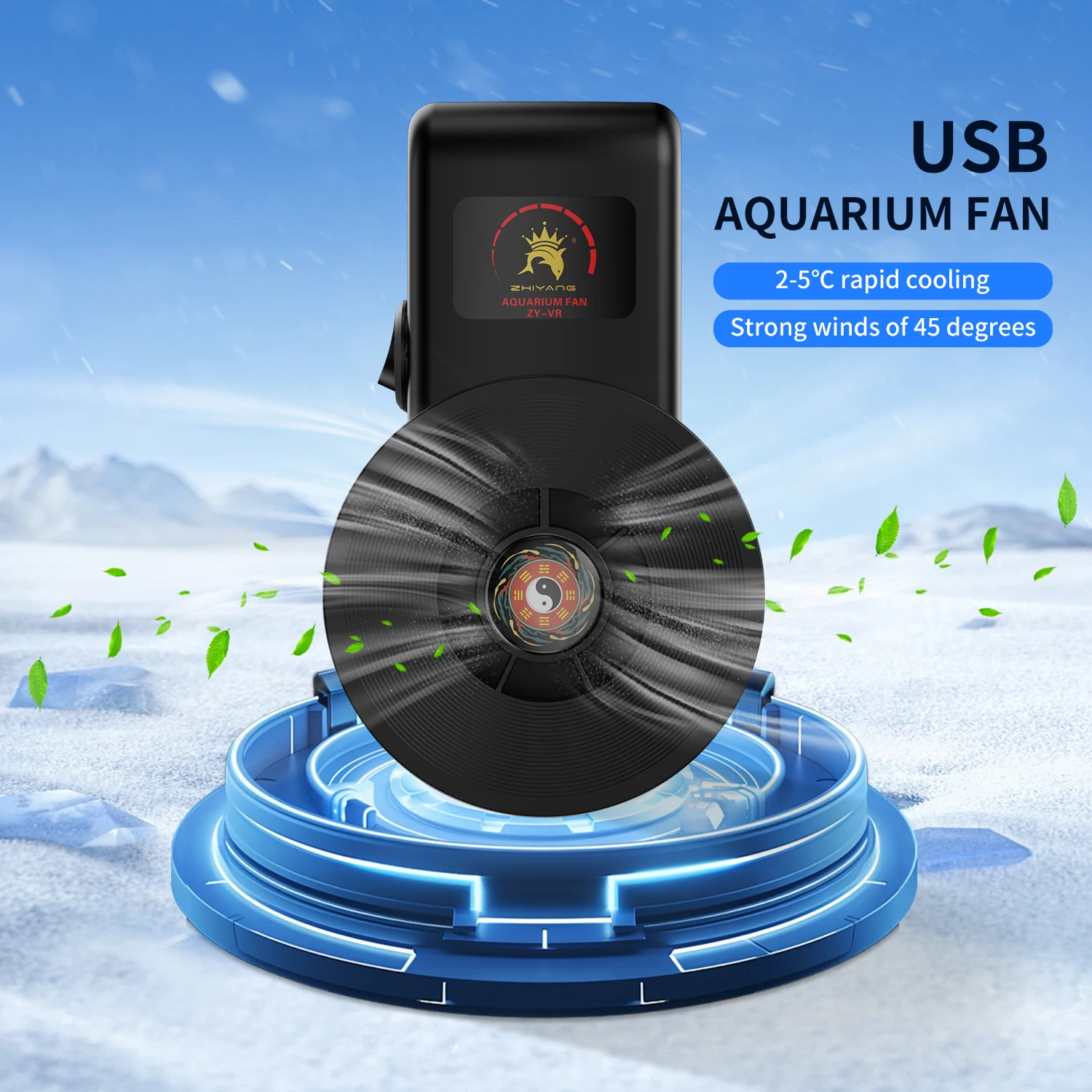 New-USB-interface-aquarium-mini-cooling-fan-single-head-3-8W-5V-fish ...
