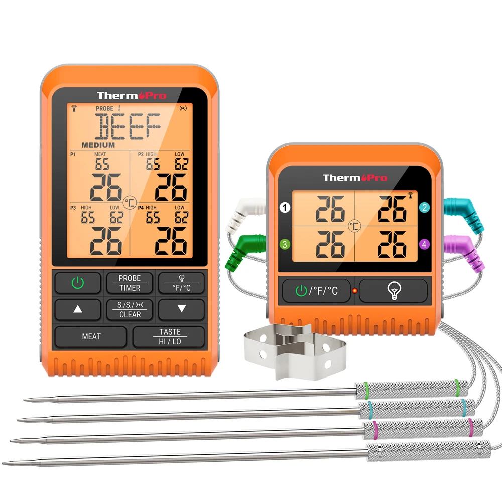 Barbecue Wireless Thermometer | Thermopro Meat Thermometer | Wireless ...