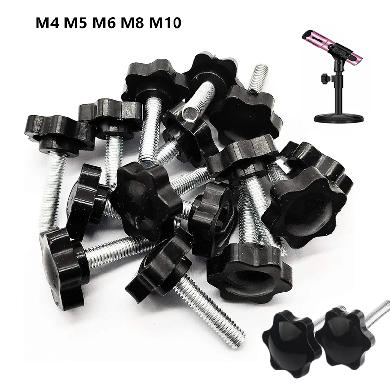 5-10PCS-M4-M10-Star-Shape-Thread-Clamping-Handle-Bolt-Bakelite-Hand ...