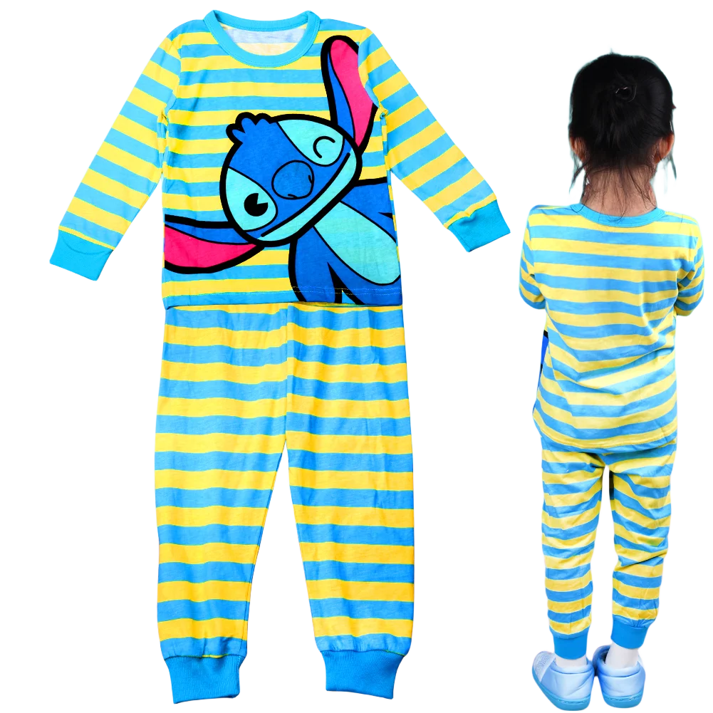 New-Spring-Kids-Pjs-Sets-Stitch-Pajamas-for-Children-Cotton-Boy ...