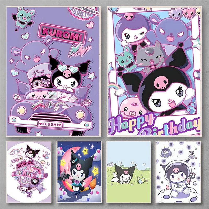 Japanese-Cartoon-Anime-Kawaii-Cute-K-Kuromi-Posters-and-Prints-Canvas ...
