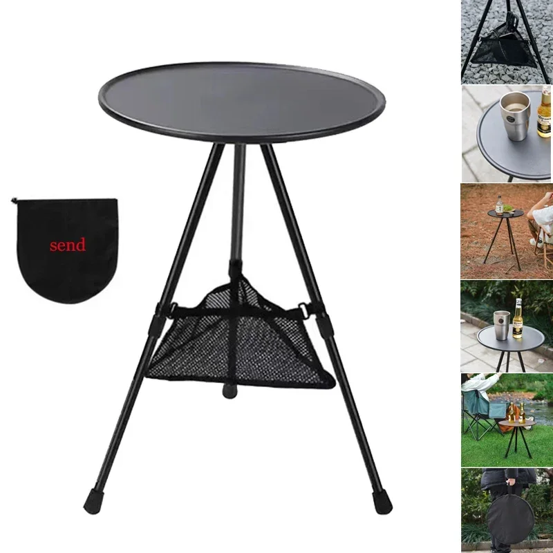 Portable-Outdoor-Folding-Round-Table-Aluminum-Alloy-Three-Legged-Dining ...