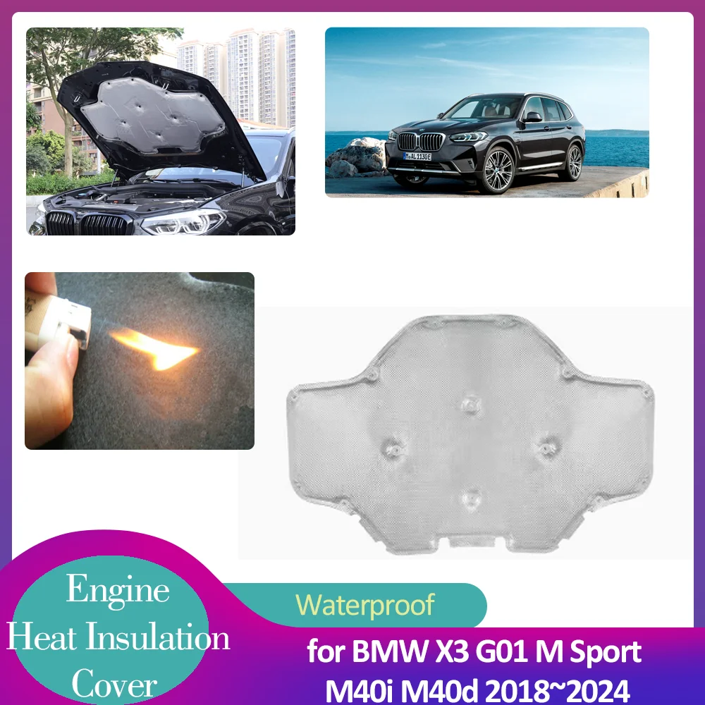 for-BMW-X3-G01-M-Sport-M40i-M40d-2018-2024-2019-Hood-Engine-Insulation ...
