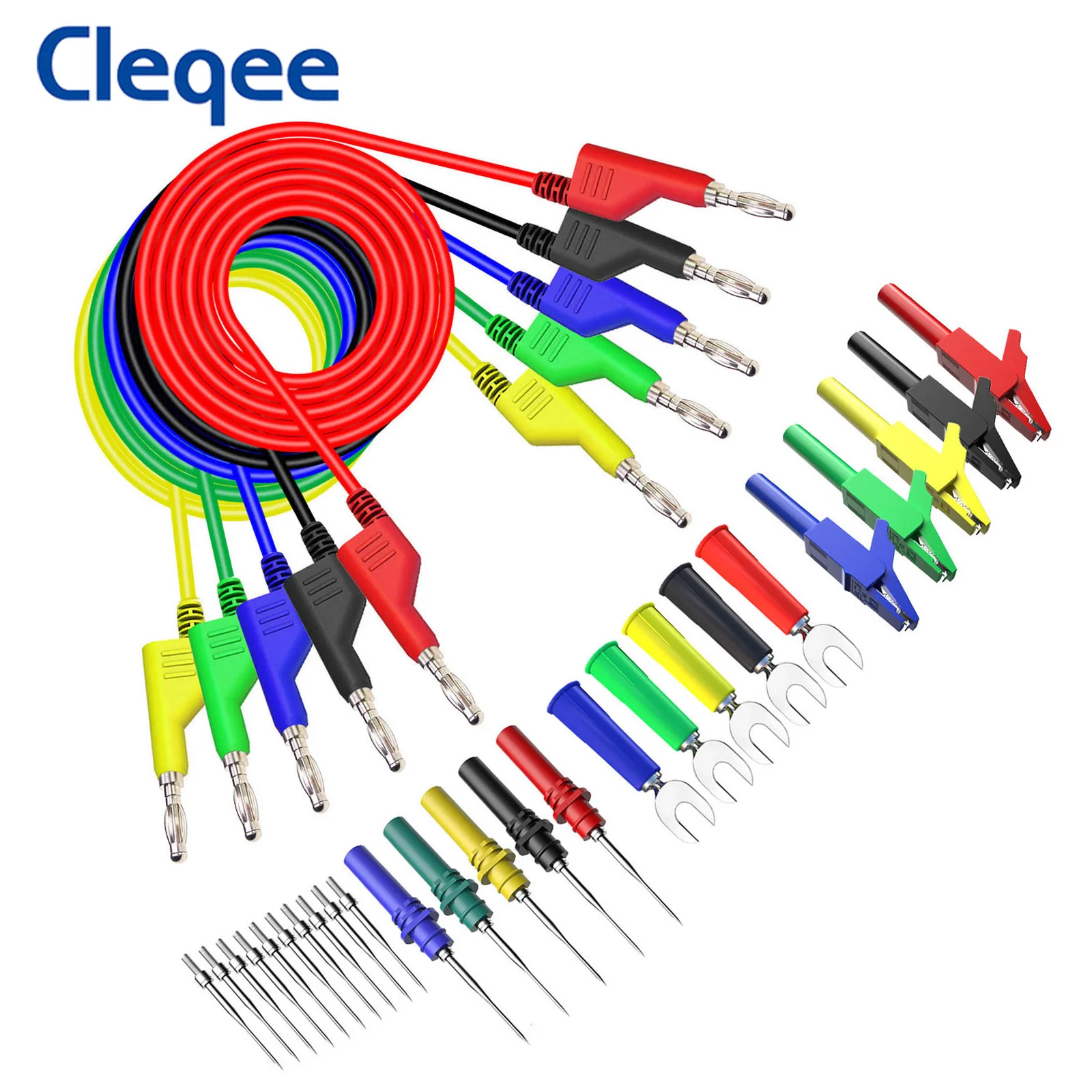 Cleqee P1036b Series 4mm Banana To Banana Plug Test Lead Kit For ...