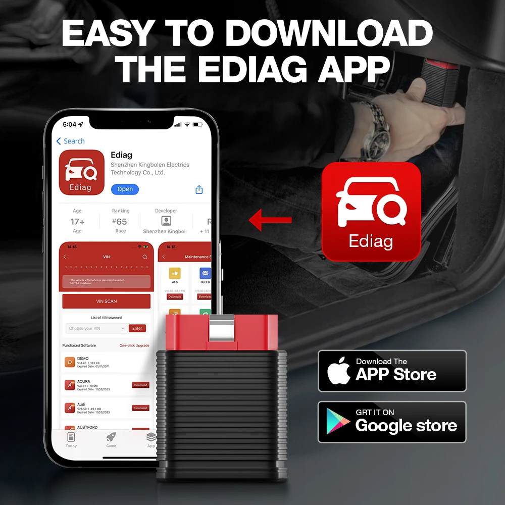 Kingbolen Ediag Mini All System Car Diagnostic Tools 15, 43% OFF
