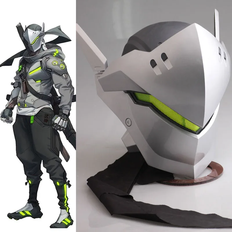 Game-Overwatch-Shimada-Genji-Cosplay-Night-Helmet-Mask-For-Adult-Men ...