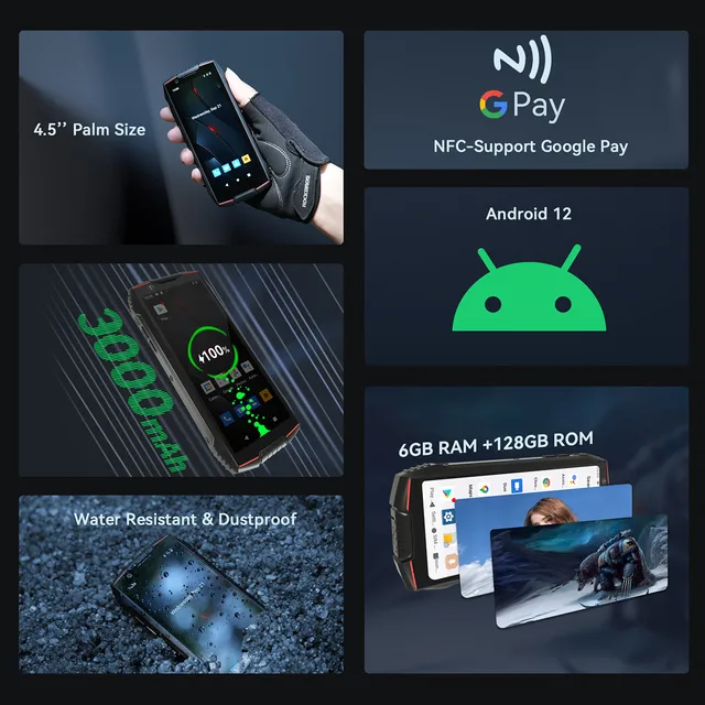 Cubot KingKong Mini 3 4.5" MINI Cellphones Octa-Core 20MP Camera ...