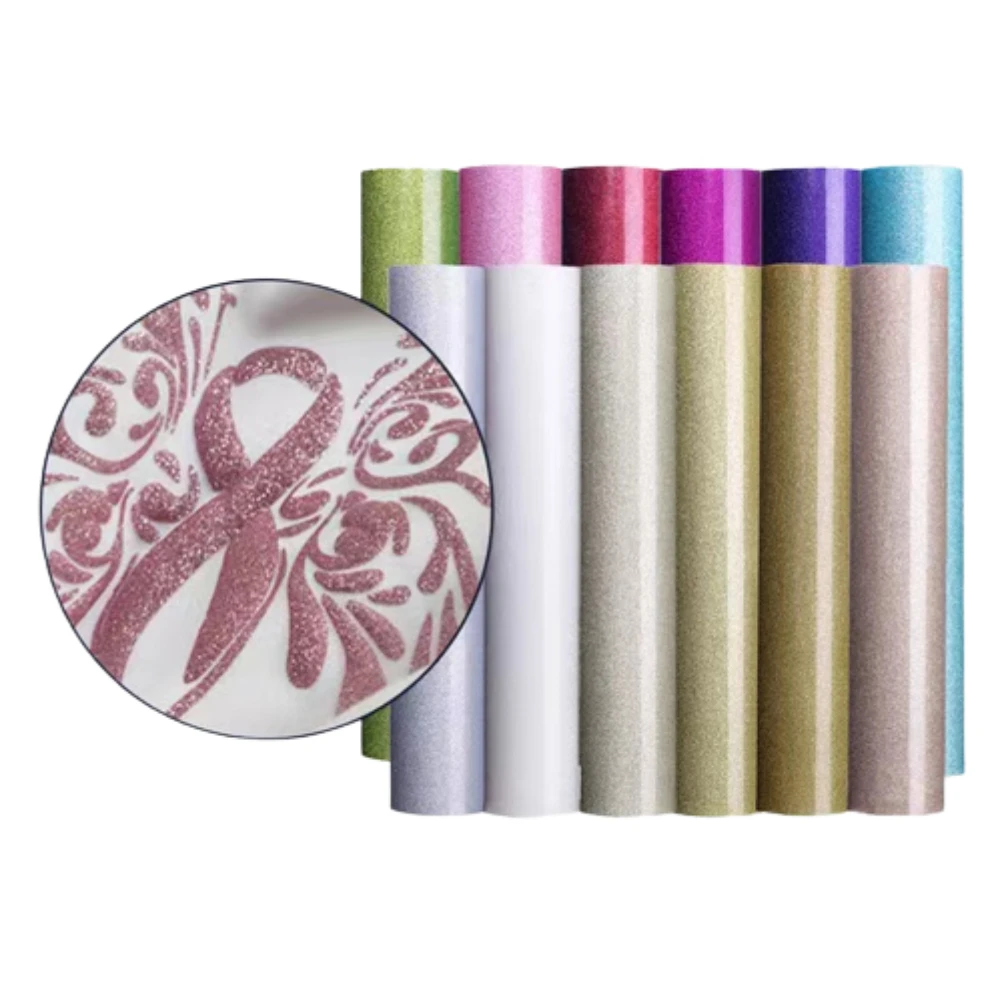 Glitter 3D Puff Heat Transfer Vinyl Press Machine Iron On DIY Custom ...